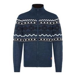 Blend Strickjacke 'Nova' Herren Gr&ouml;&szlig;e L blau / schwarz / wei&szlig;