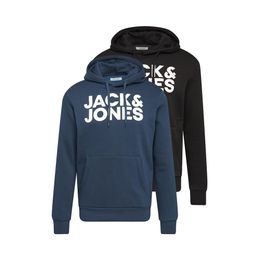 Jack & Jones JACK & JONES Sweatshirt 'JJEcorp' Herren Gr&ouml;&szlig;e XS blau / schwarz / wei&szlig;