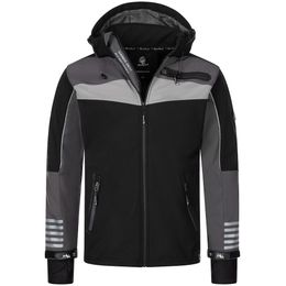 Rock Creek Funktionsjacke Herren Gr&ouml;&szlig;e 4XL grau / hellgrau / schwarz