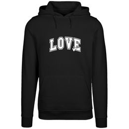 F4NT4STIC Sweatshirt 'Love University Valentinstag Herz' Damen Gr&ouml;&szlig;e S schwarz / wei&szlig;