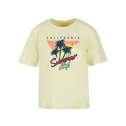 F4NT4STIC T-Shirt 'California Pal Retro' Damen Gr&ouml;&szlig;e XL nachtblau / hellgelb / lachs / rot