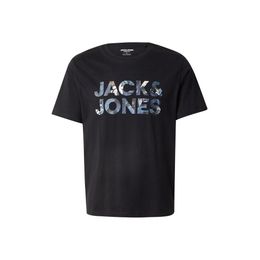 Jack & Jones JACK & JONES T-Shirt 'JJEBryan' Herren Gr&ouml;&szlig;e XXL himmelblau / orange / schwarz / wei&szlig;