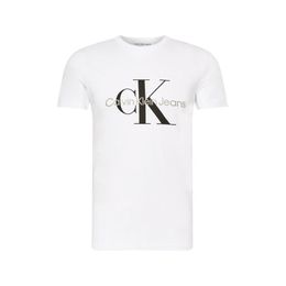 Calvin Klein Jeans T-Shirt Herren Gr&ouml;&szlig;e XXXL stone / schwarz / wei&szlig;