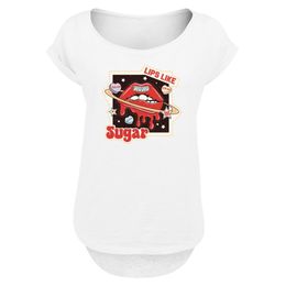 F4NT4STIC T-Shirt 'Lips Like Sugar Valentinstag' Damen Gr&ouml;&szlig;e XL hellblau / rot / schwarz / wei&szlig;