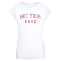 F4NT4STIC Shirt 'Girl Power Not Your Babe Internationaler Frauentag' female White size XXXL