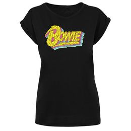 F4NT4STIC Shirt 'David Bowie Moonlight 90s Logo' Damen Gr&ouml;&szlig;e M mischfarben / schwarz