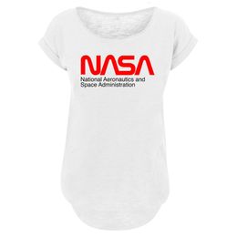 F4NT4STIC T-Shirt 'NASA Aeronautics And Space' Damen Gr&ouml;&szlig;e S rot / schwarz / wei&szlig;