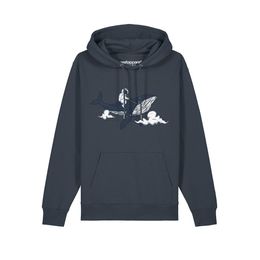 Watapparel Sweatshirt ' Spacewhale ' Herren Gr&ouml;&szlig;e L blau / anthrazit / wei&szlig;