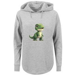 F4NT4STIC Sweatshirt 'S&uuml;&szlig;er gr&uuml;ner Dino' female Grey size XL