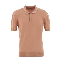 Organication Poloshirt Herren Gr&ouml;&szlig;e S camel / wei&szlig;
