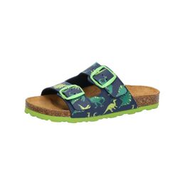Lico Pantolette 'Universe' Jungen Gr&ouml;&szlig;e 31 navy / gr&uuml;n / neongr&uuml;n / hellgr&uuml;n