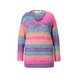 MIAMODA Pullover Damen Gr&ouml;&szlig;e L/XL hellblau / lilameliert / hellorange / neonpink