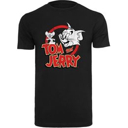 F4NT4STIC T-Shirt 'Tom und Jerry Distressed Logo' Herren Gr&ouml;&szlig;e XL hellgelb / rot / schwarz / wei&szlig;