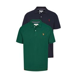 U.S. Polo Assn. Poloshirt 'Alfred' Herren Gr&ouml;&szlig;e XXL navy / gr&uuml;n