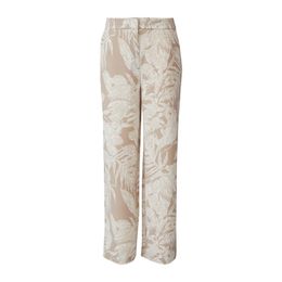 comma, COMMA Hose Damen Gr&ouml;&szlig;e 40 beige / wei&szlig;