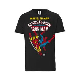 logoshirt T-Shirt 'Marvel Comics' Damen Gr&ouml;&szlig;e M rot / schwarz