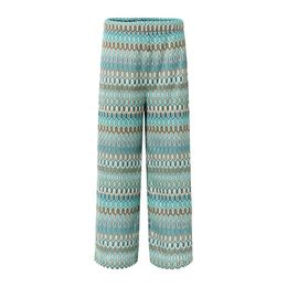 comma, COMMA Hose Damen Gr&ouml;&szlig;e 44 blau / t&uuml;rkis / aqua / naturwei&szlig;