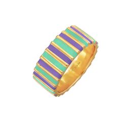 Elli Ring Damen Gr&ouml;&szlig;e 54 gold / gr&uuml;n / violettblau