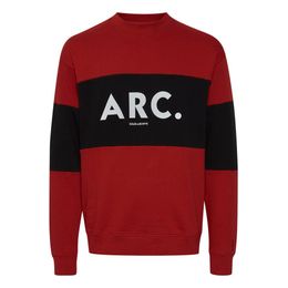 !Solid Sweatshirt Herren Gr&ouml;&szlig;e L grau / rot / dunkelrot