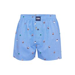 Happy Shorts Boxer ' XMAS ' Herren Gr&ouml;&szlig;e M hellblau