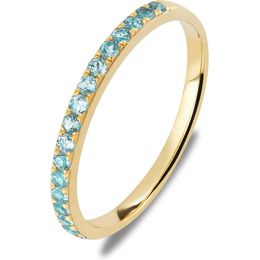 Christ Ring Damen Gr&ouml;&szlig;e 54 aqua / gold