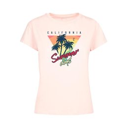 F4NT4STIC T-Shirt 'California Pal Retro' Damen Gr&ouml;&szlig;e M braun / dunkelorange / pink / rot