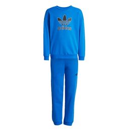 adidas originals Jogginganzug 'Crew Set' M&auml;dchen Gr&ouml;&szlig;e 116 blau / schwarz / wei&szlig;