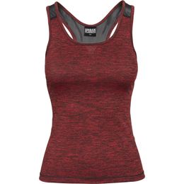 Urban Classics Top Damen Gr&ouml;&szlig;e S rot / dunkelrot / schwarz