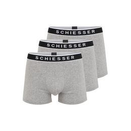 Schiesser Boxershorts Herren Gr&ouml;&szlig;e M/L graumeliert / schwarz / wei&szlig;