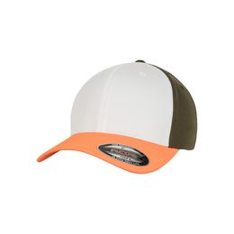 Flexfit Cap Damen Gr&ouml;&szlig;e 60/61 khaki / orange / wei&szlig;