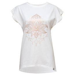 YOGISTAR.COM Shirt Damen Gr&ouml;&szlig;e XL gold / wei&szlig;