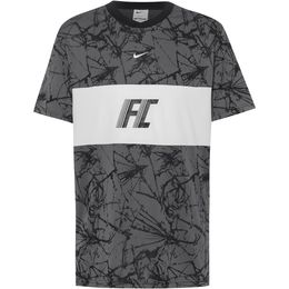 Nike Funktionsshirt 'F. C.' Herren Gr&ouml;&szlig;e XXL grau / schwarz / wei&szlig;