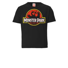logoshirt T-Shirt 'Sesamstrasse Kr&uuml;melmonster Monster Park' Jungen Gr&ouml;&szlig;e 104 schwarz