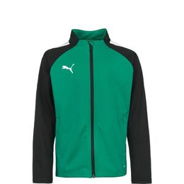 Puma Sportjacke 'TeamLIGA' Jungen Gr&ouml;&szlig;e 164 anthrazit / grasgr&uuml;n / wei&szlig;