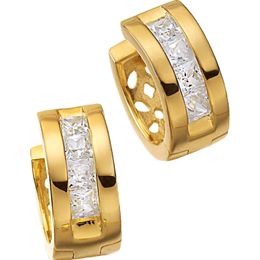 CR&Eacute;ATION L Damen Creole Silber vergoldet 925 Gr&ouml;&szlig;e 0