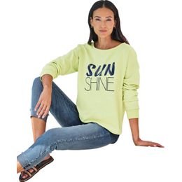 Heine Damen Sweatshirt mit Schriftzug pistazie Gr&ouml;&szlig;e 42