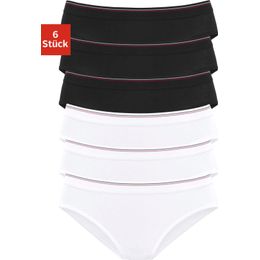 H.I.S. Damen Bikinislip wei&szlig;, schwarz Gr&ouml;&szlig;e 32/34