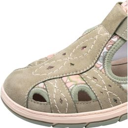 Jana Damen Klettschuh mit floralem Druck schlamm Gr&ouml;&szlig;e 40