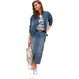 CR&Eacute;ATION L Damen Blouson in Denim-Qualit&auml;t blue-bleached Gr&ouml;&szlig;e 40