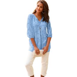 CR&Eacute;ATION L Damen Longbluse himmelblau Gr&ouml;&szlig;e 40