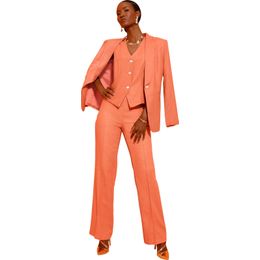 CR&Eacute;ATION L Damen Blazer mit Leinen-Anteil papaya Gr&ouml;&szlig;e 40