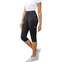 Damen Sporthose in Dreiviertel-L&auml;nge schwarz Gr&ouml;&szlig;e 36/38