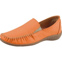 Loretta Damen Slipper mit Gummizug orange, Gr&ouml;&szlig;e 36