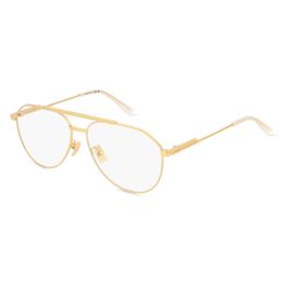 Bottega Veneta BV1158O Brille Unisex | Fassung: Vollrand, Pilot, Gold
