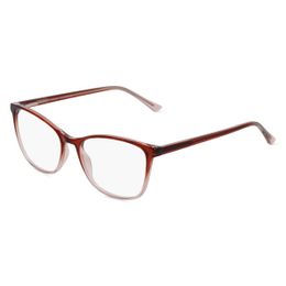 Fielmann OU 049 FLEX CL Brille Damen | Fassung: Vollrand, Quadratisch, Braun Gemasert