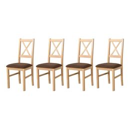 M&ouml;bel Kraft Esszimmerstuhl 4er-Set beige Ma&szlig;e (cm): B: 43 H: 94 &raquo; M&ouml;bel Kraft