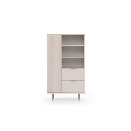 M&ouml;bel Kraft Highboard beige Ma&szlig;e (cm): B: 80 H: 140 &raquo; M&ouml;bel Kraft