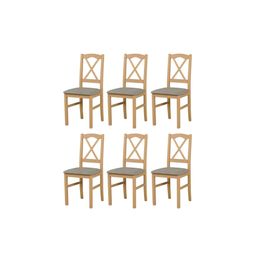 M&ouml;bel Kraft Esszimmerstuhl 6er-Set beige Ma&szlig;e (cm): B: 43 H: 94 &raquo; M&ouml;bel Kraft