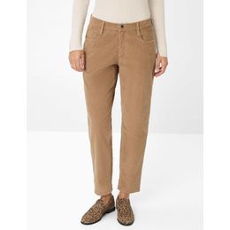 Brax Damen Cordhose Style MILEY S WALNUT, Beige, Gr. 32