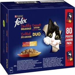 FELIX So gut wie es aussieht Nassfutter Katze, Adult, Vom Land 80x85 g